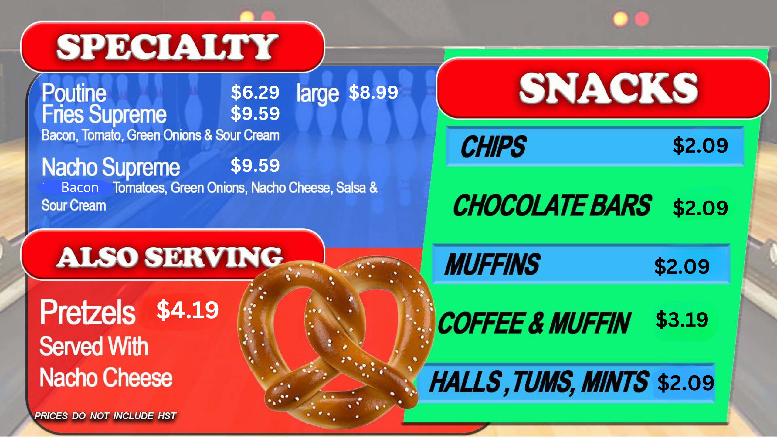 Menu – Chatham Bowlerama